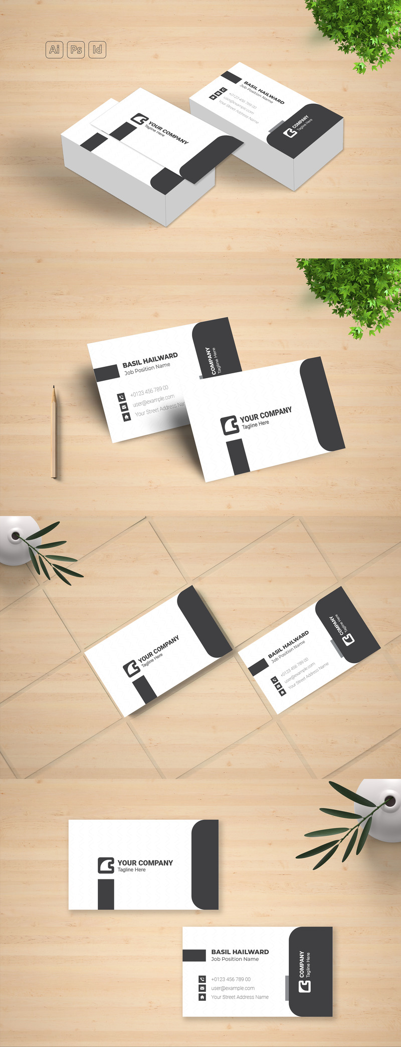 Clean Design Business Card Layout #325334 - TemplateMonster