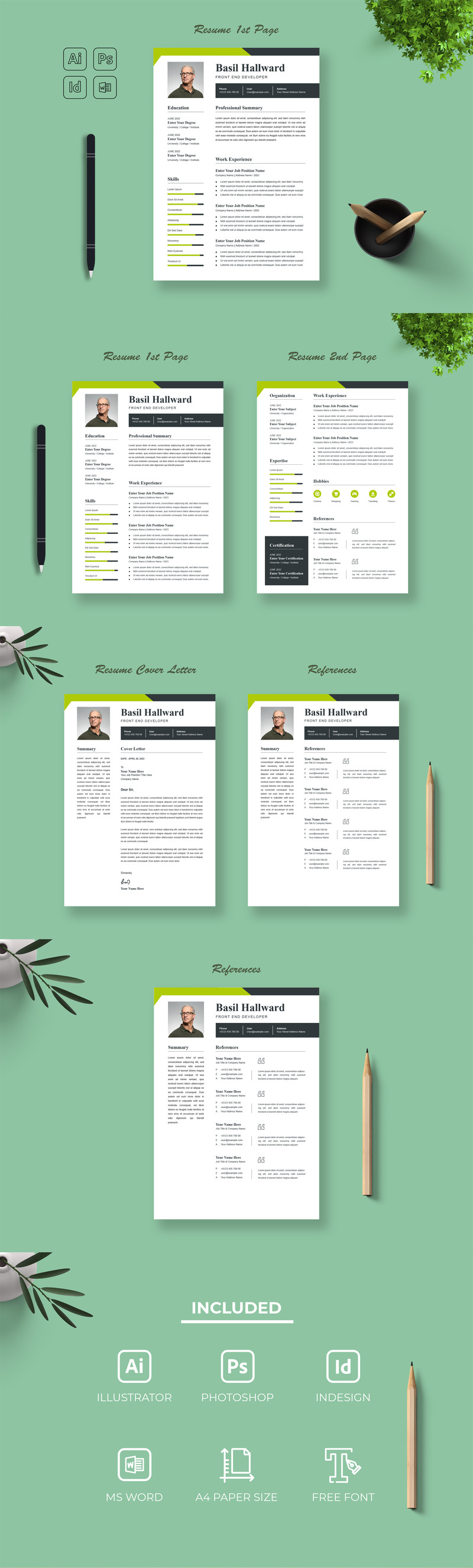 Professional Resume / CV Design Layout - TemplateMonster