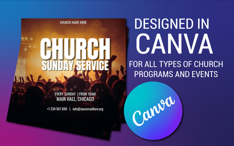 Church Canva Template 006 #361667 - TemplateMonster