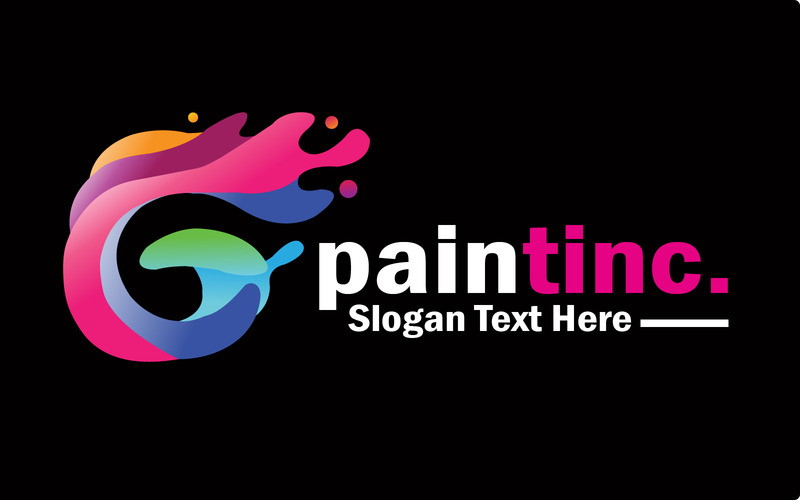 Logotipo de Creative Pain Brush - Plantilla de logotipo