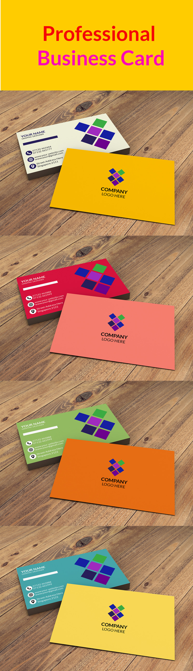 Professional Business Card-Personal or Office