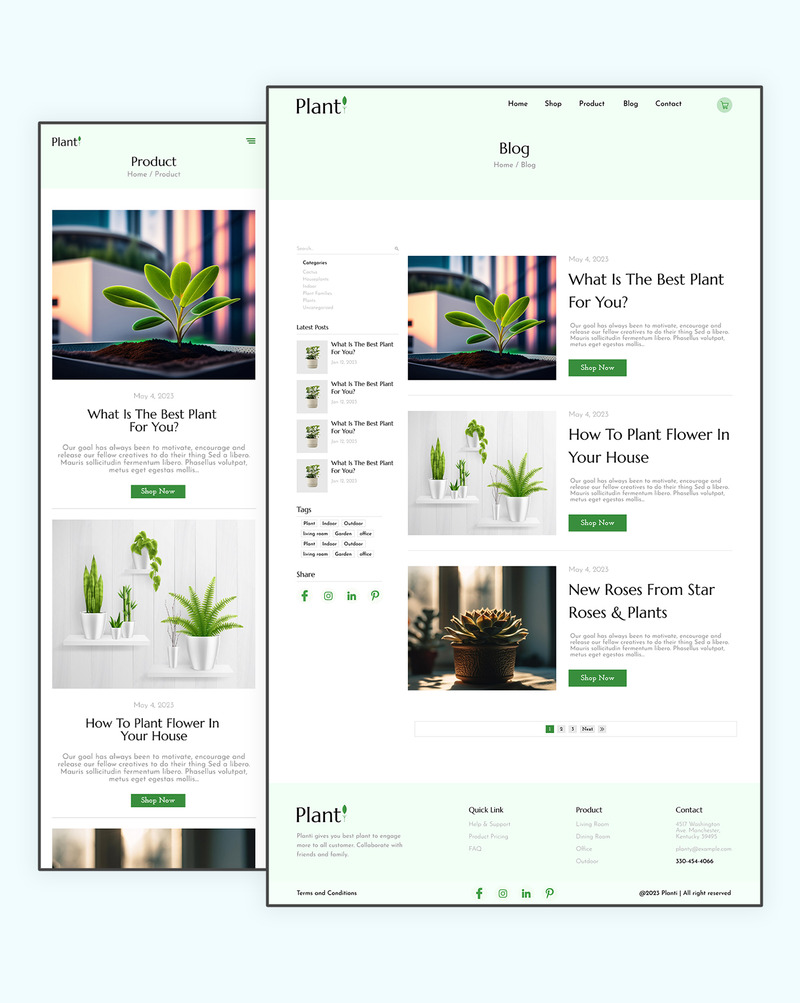 Shopify plant Ecommerce Website Template - TemplateMonster