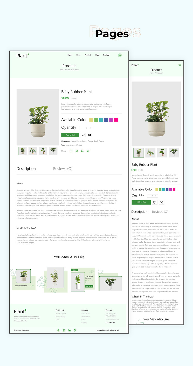 Shopify Plant E-Commerce-Website-Vorlage - TemplateMonster