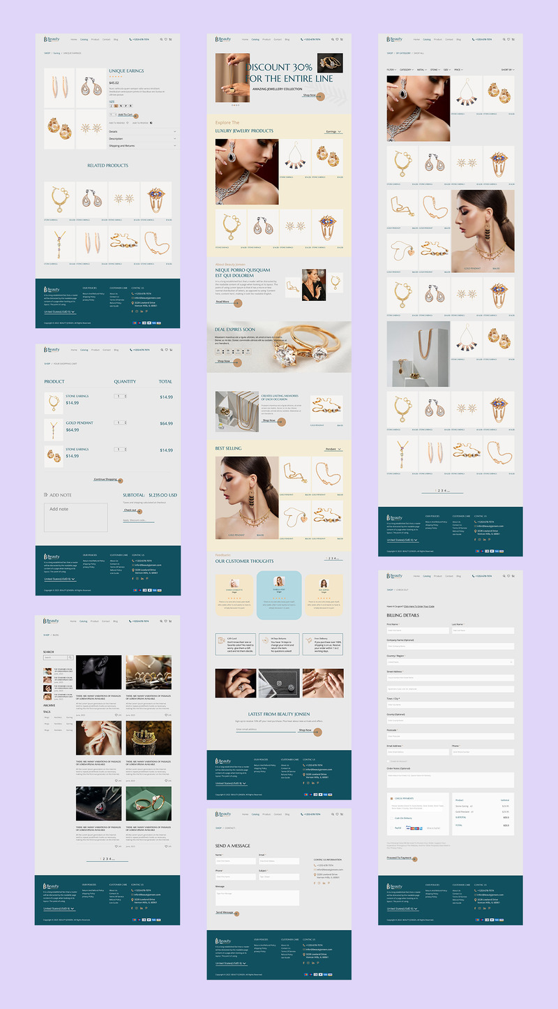 Shopify Jewelry E-commerce Template #364584 - TemplateMonster