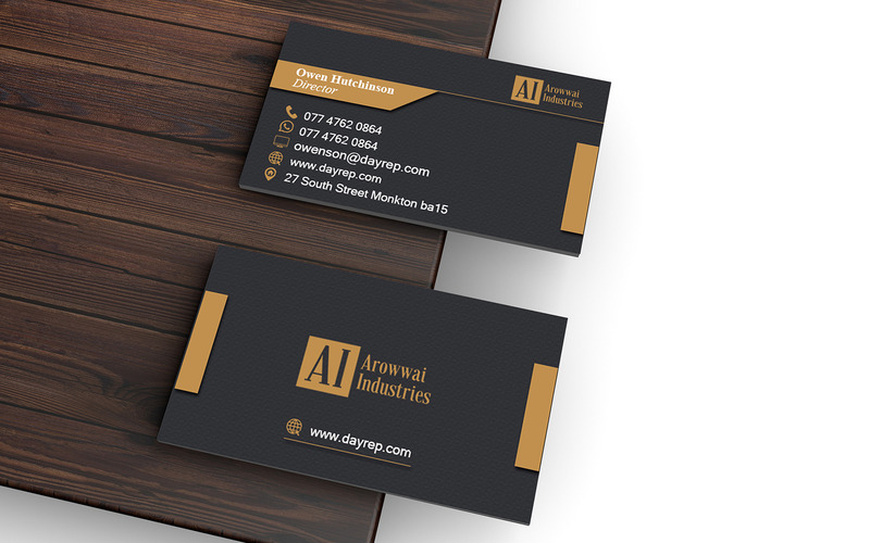 Dark Color Business Card - Visiting Card - TemplateMonster