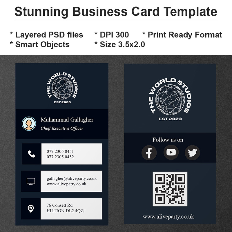 Stunning Business Card Design #345983 - TemplateMonster Stunning Business Card Design #345983 - TemplateMonster