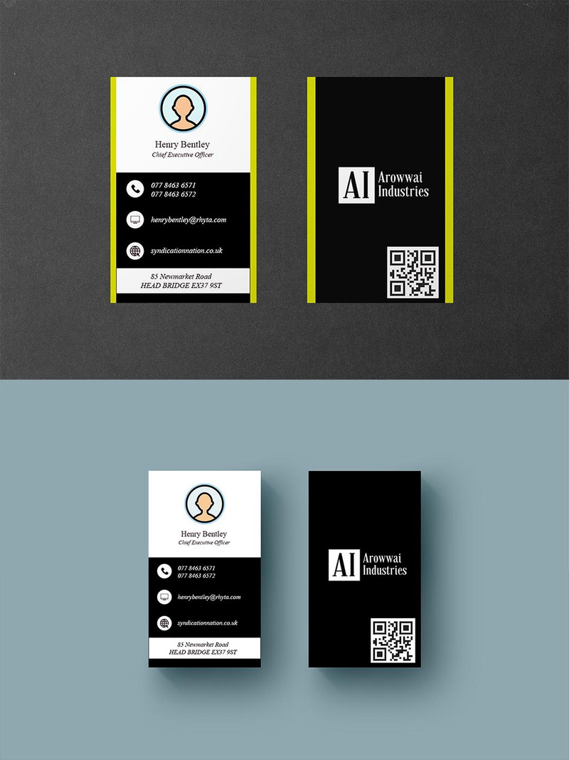 Creative Vertical Business Card #342310 - TemplateMonster