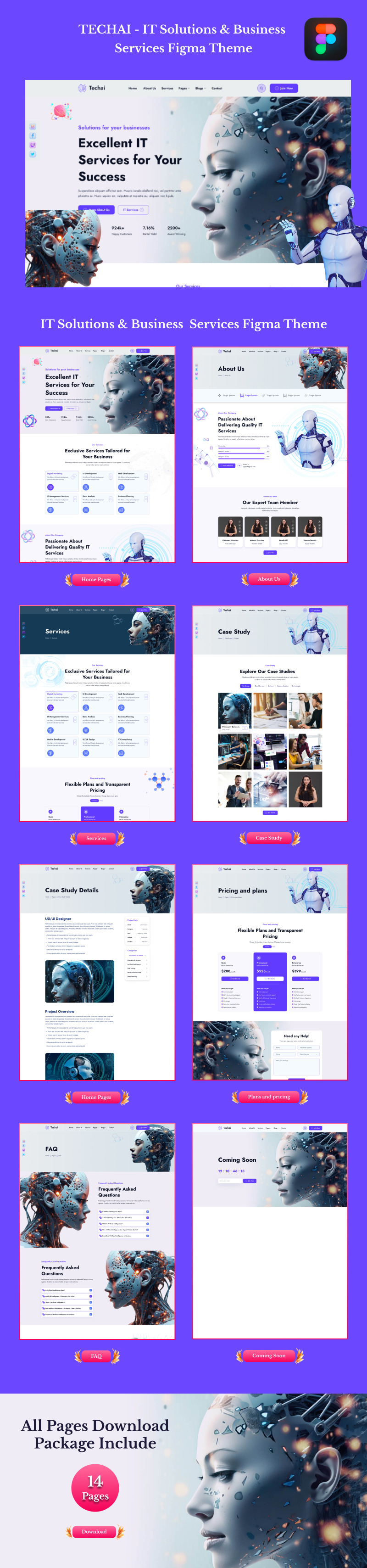 TECHAI - IT Solutions & Business Services Figma Template