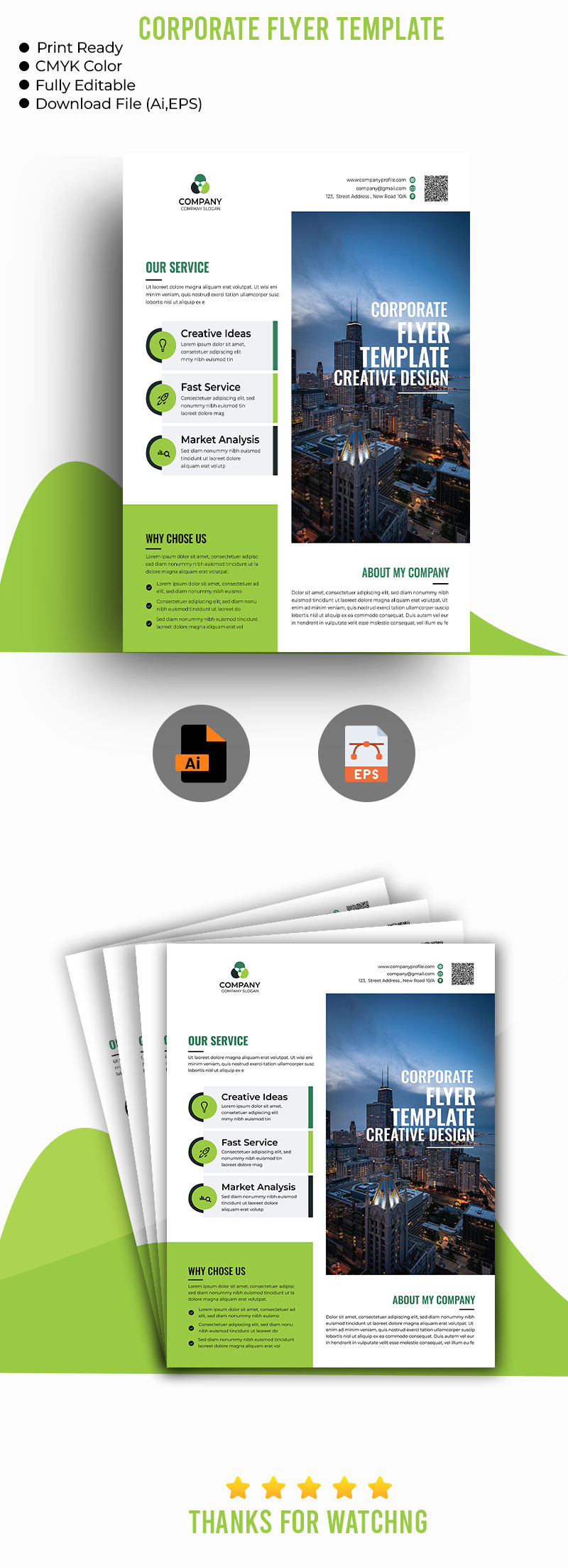 Company Corporate Flyer Template #335660 - TemplateMonster