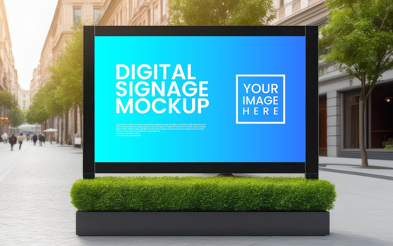 Digital Sign mockup Template V7 #382058 - TemplateMonster