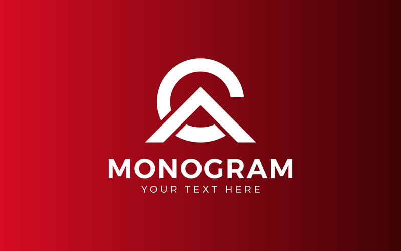 Vector Monogram CA logo design, monogram logo