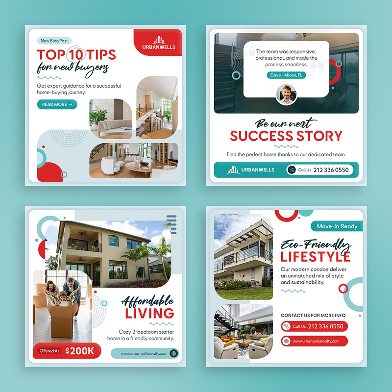 Modern Real Estate Banner Templates #446369 - TemplateMonster