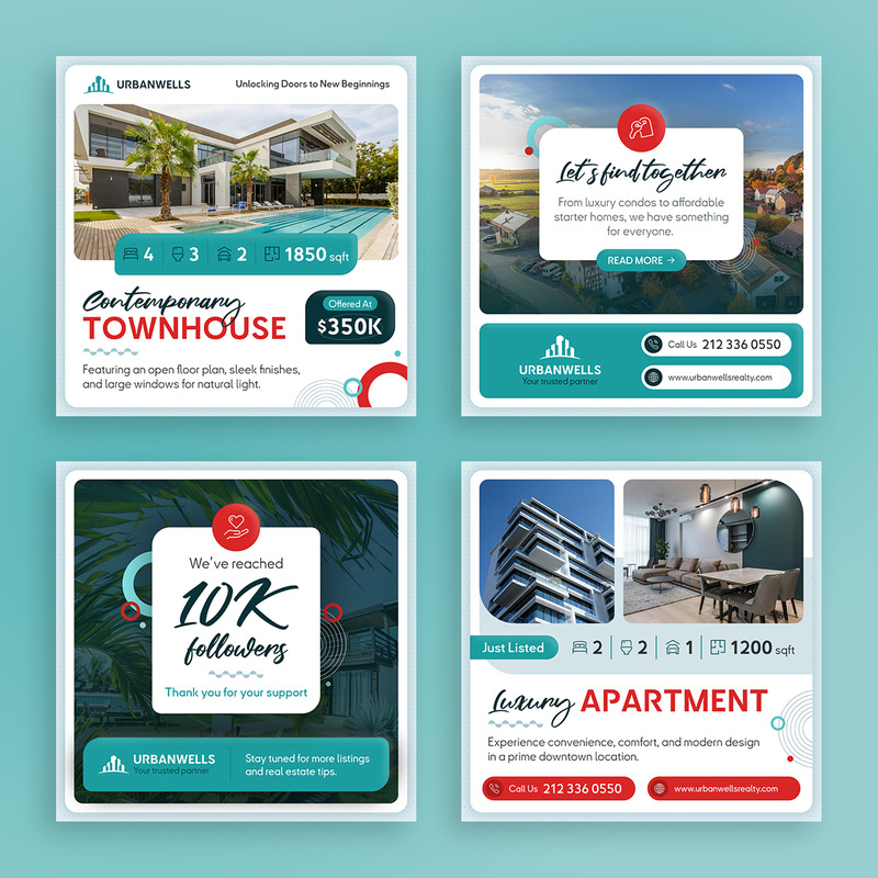 Modern Real Estate Banner Templates #446369 - TemplateMonster