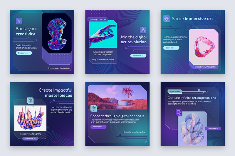 Crypto Art - AI Banner Templates #342976 - TemplateMonster