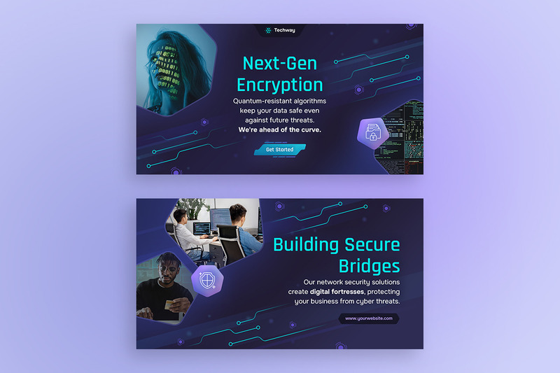 Cybersecurity Facebook Banner Templates - TemplateMonster