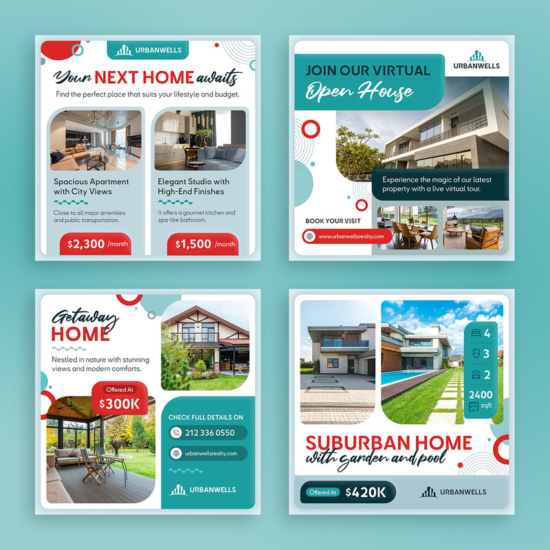 Modern Real Estate Banner Templates #446369 - TemplateMonster
