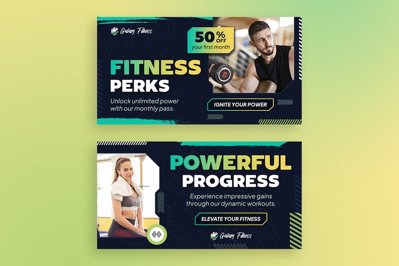 Fitness and Gym Facebook Post Templates - TemplateMonster