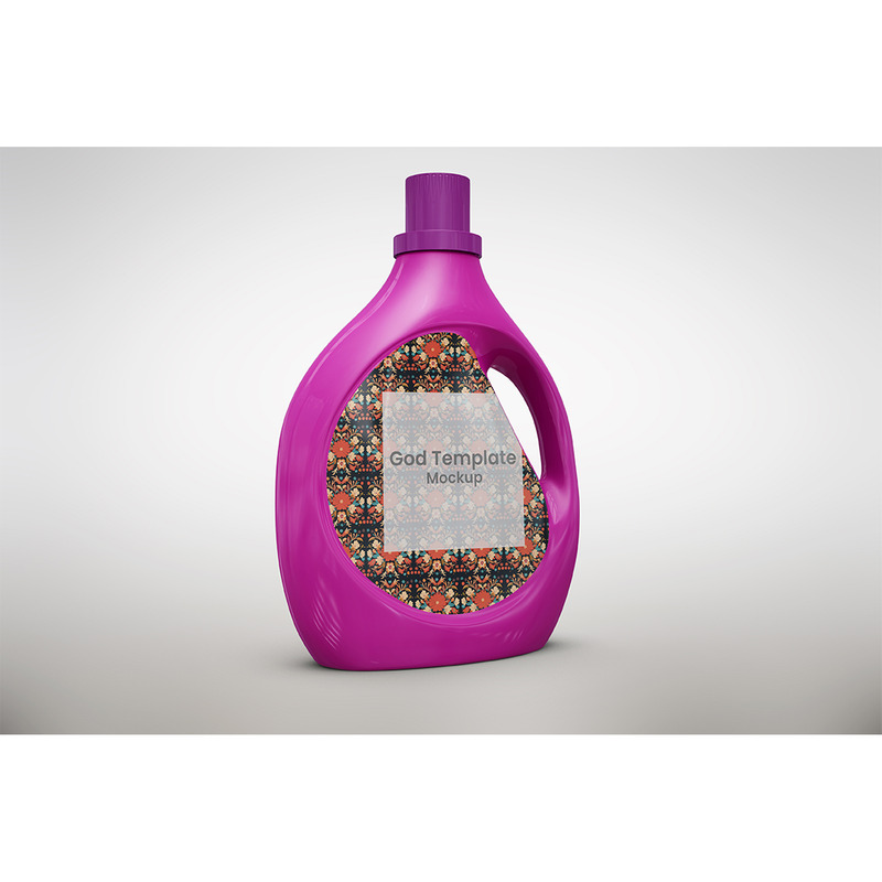 Pink Detergent Packaging Mockup #371535 - TemplateMonster