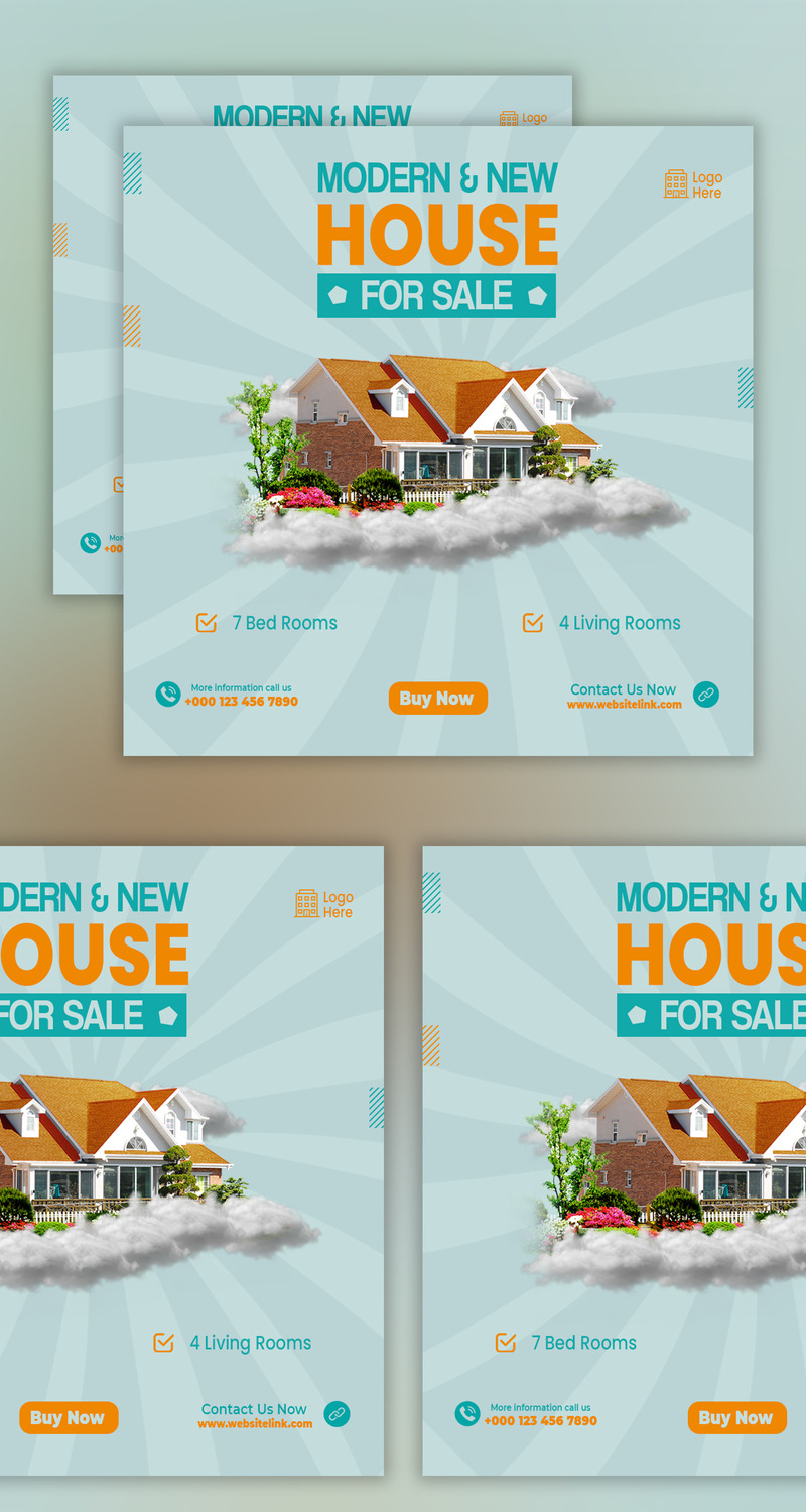Real Estate House Property Selling Social Media Post Template
