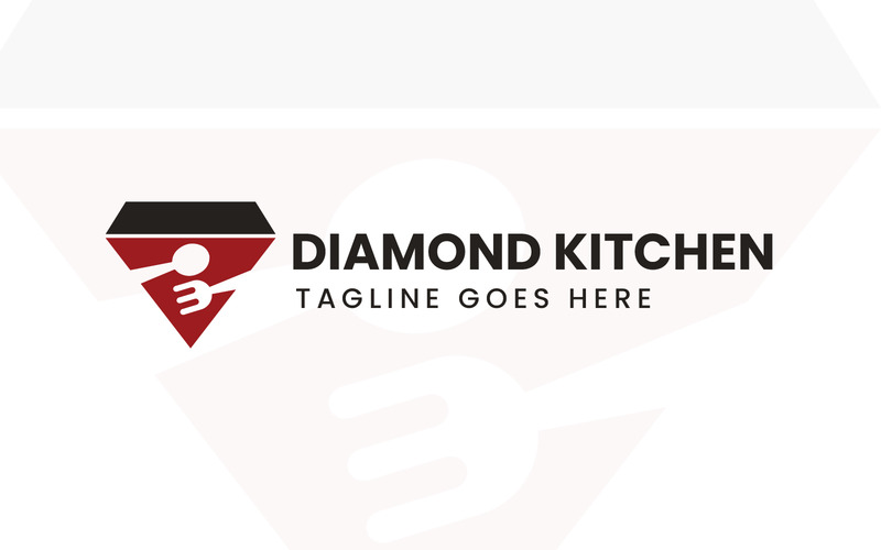 Diamond Kitchen Food Restaurant Logo - TemplateMonster