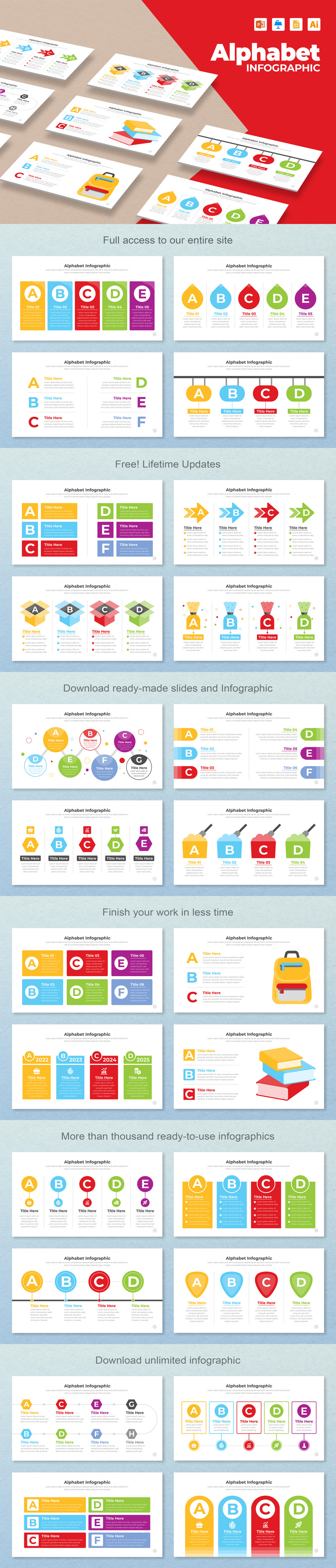 Alphabet Infographic Keynote Design Template