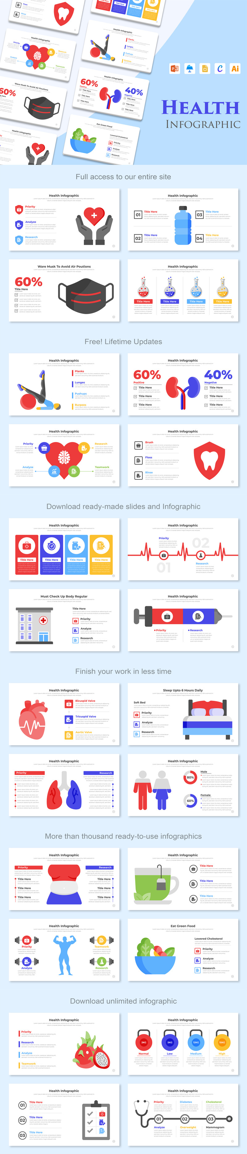Health Infographic Templates Layout #373026 - TemplateMonster