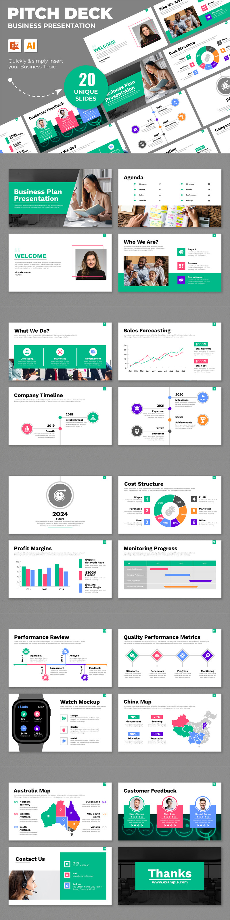 Business Plan Presentation Template Design Layout