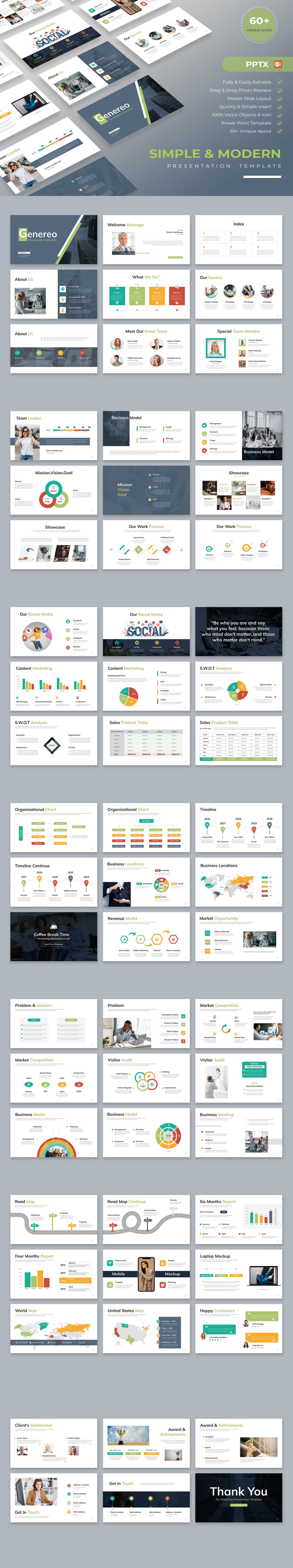 Simple And Modern Presentation Template Layout