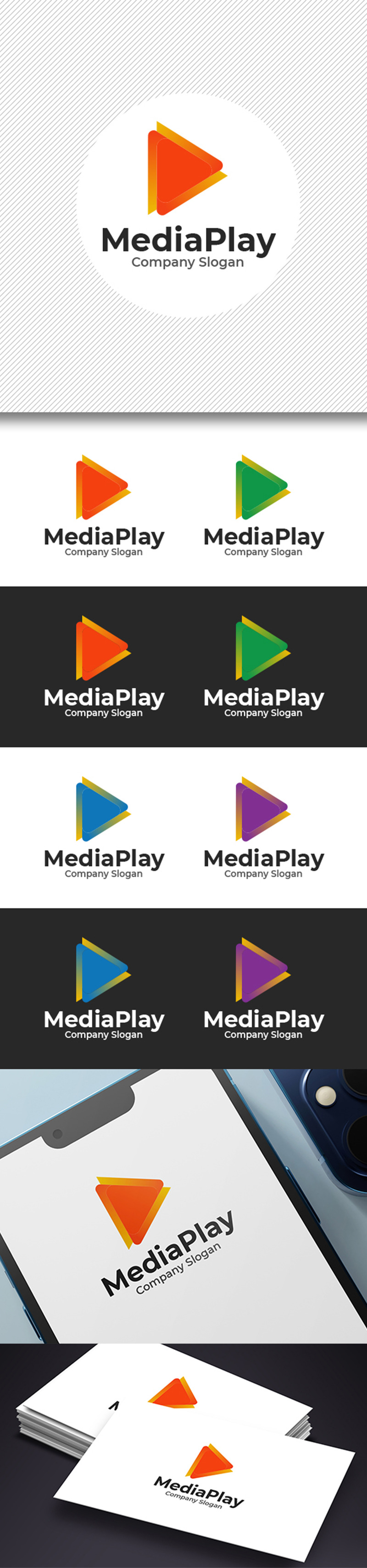 MediaPlay logo design template #343942 - TemplateMonster