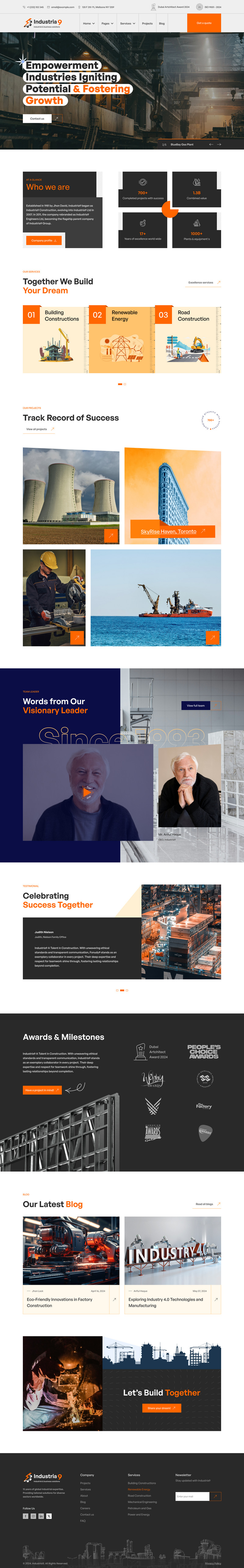 Industria9 - Factory, Industrial, and Building Construction Figma Template