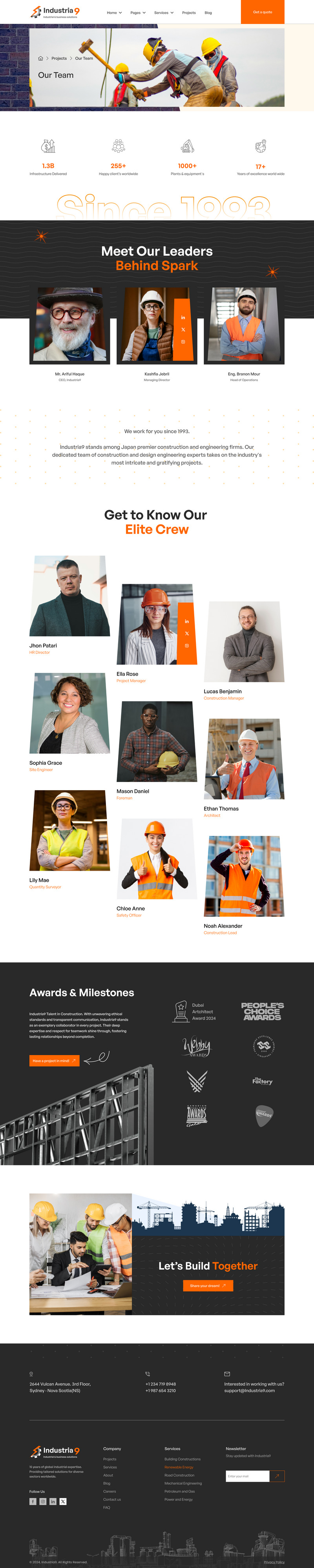 Industria9 - Factory, Industrial, and Building Construction Figma Template