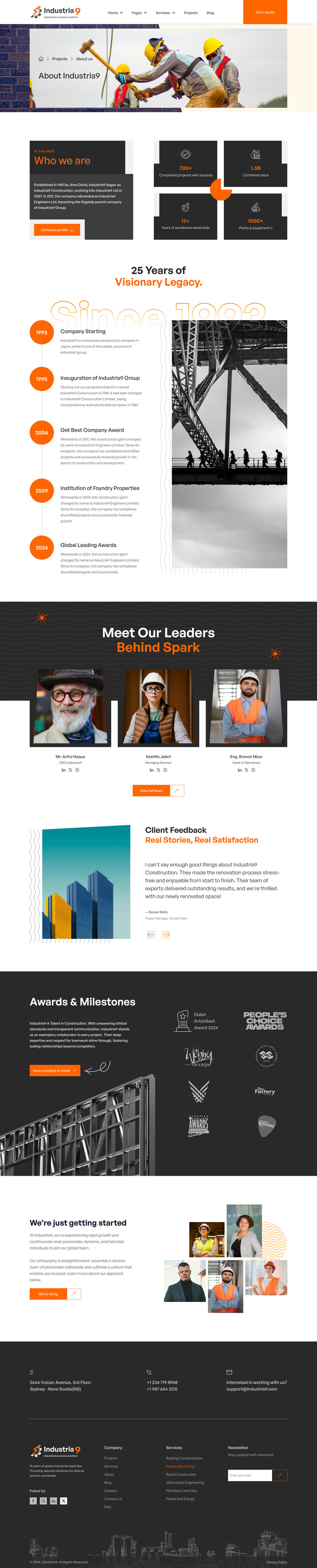Industria9 - Factory, Industrial, and Building Construction Figma Template