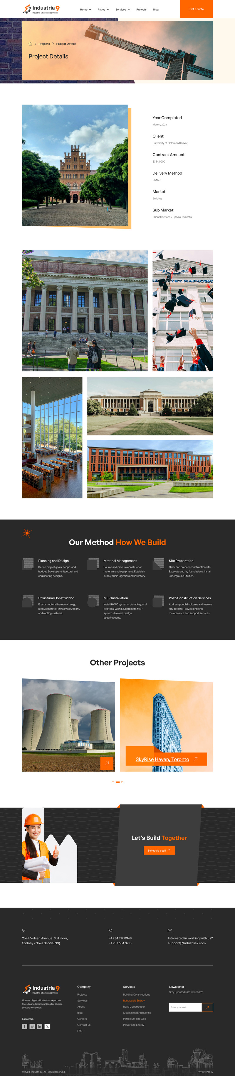 Industria9 - Factory, Industrial, and Building Construction Figma Template