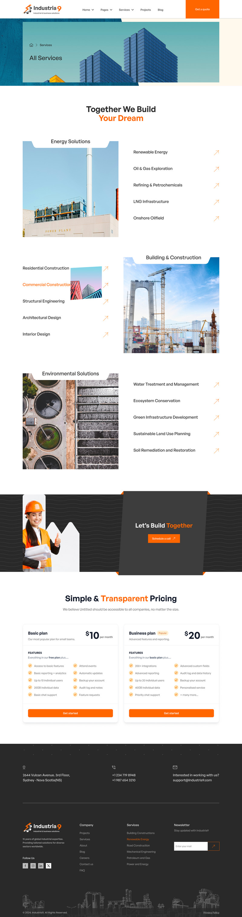 Industria9 - Factory, Industrial, and Building Construction Figma Template