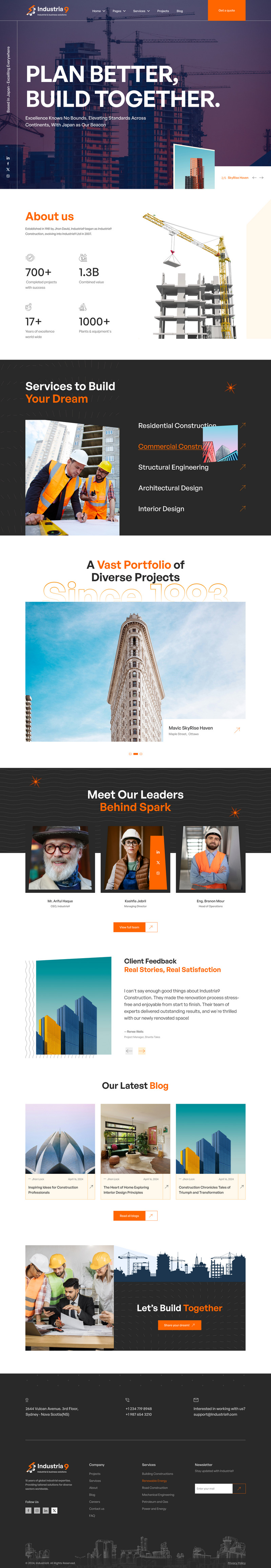 Industria9 - Factory, Industrial, and Building Construction Figma Template