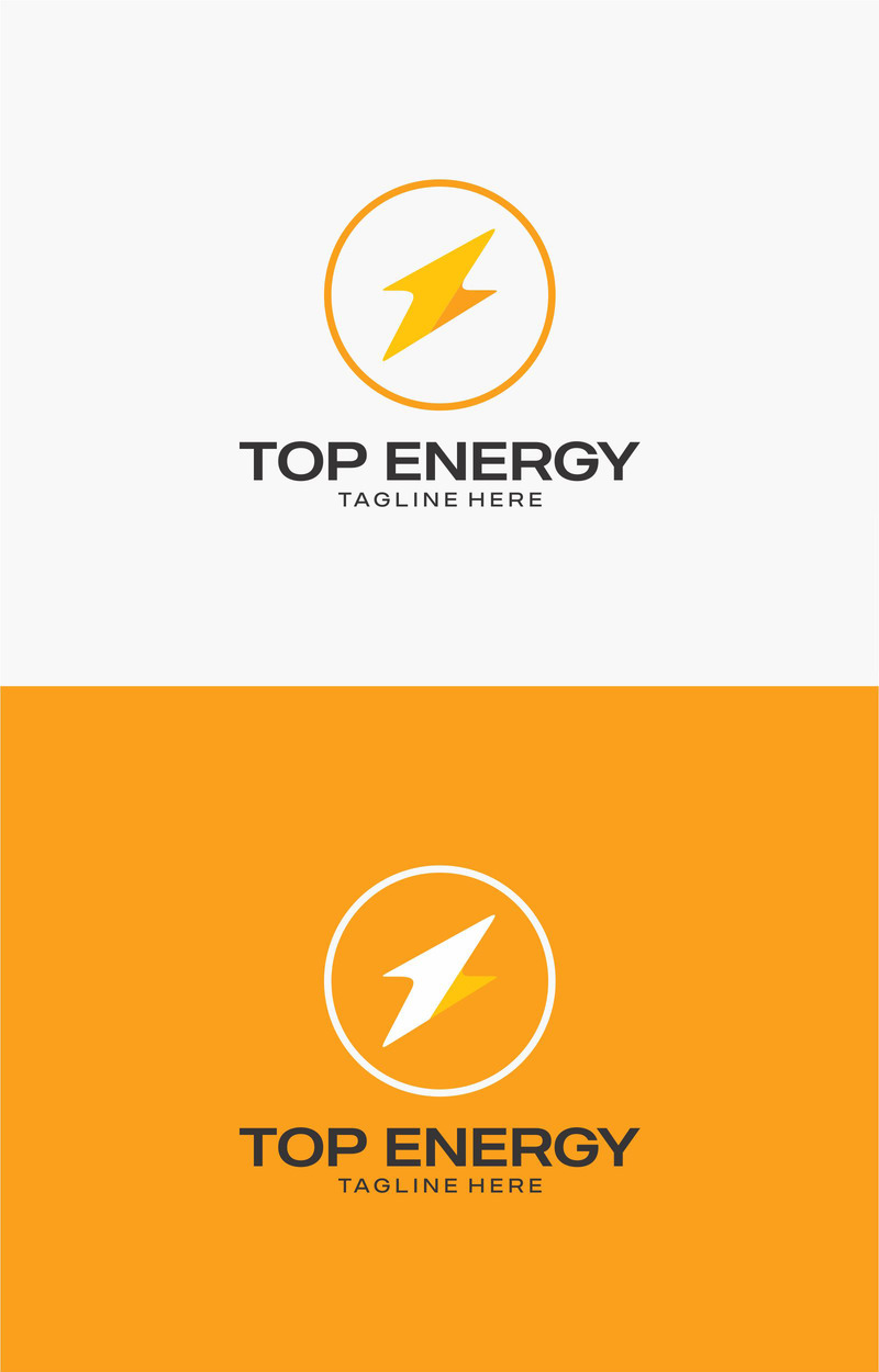 Conception de modèle de logo moderne Top Energy