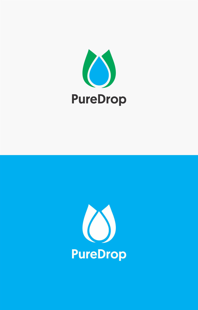 Pure Drop Logo Design Template #344846 - TemplateMonster