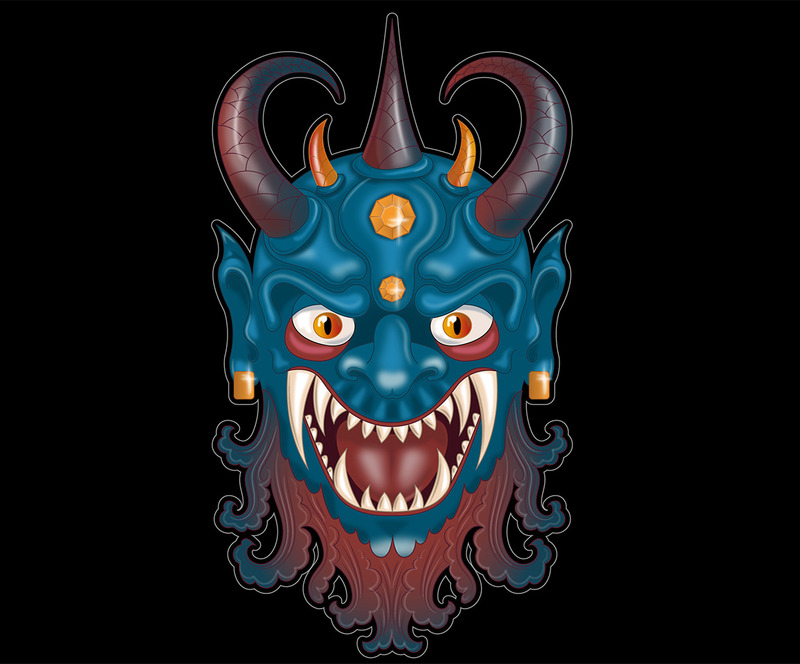 Japan Monster Vector Illustration #349208 - TemplateMonster