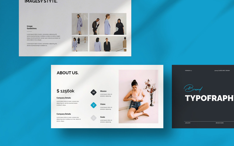 Branding Guidelines PowerPoint Template - TemplateMonster