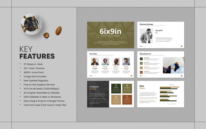 6ix9in PowerPoint Presentation Template - TemplateMonster