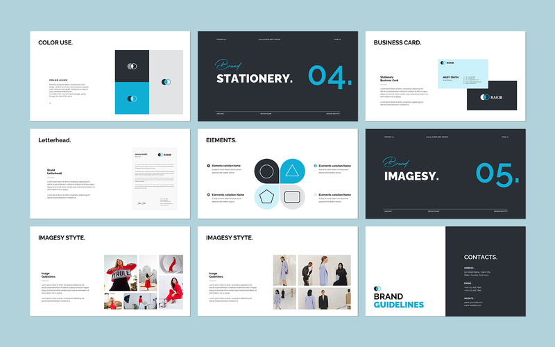 Branding Guidelines PowerPoint Template - TemplateMonster