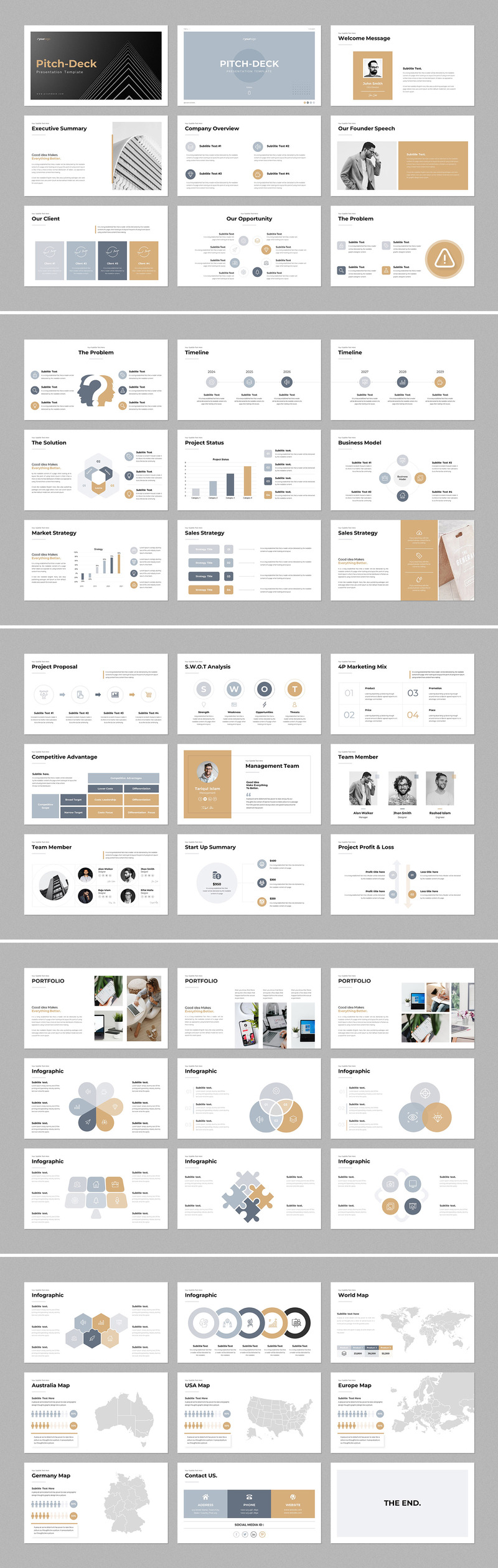 Pitch Deck PowerPoint Presentation Layout - TemplateMonster