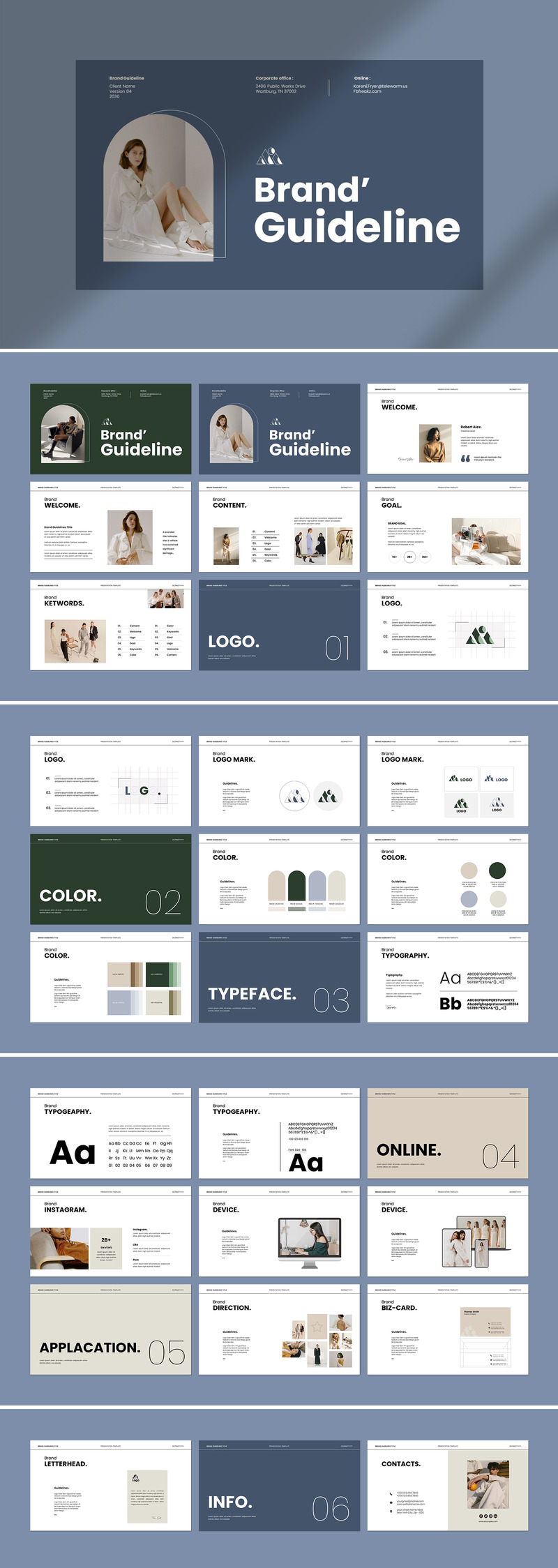Brand Guidelines Google Slides Presentation - TemplateMonster
