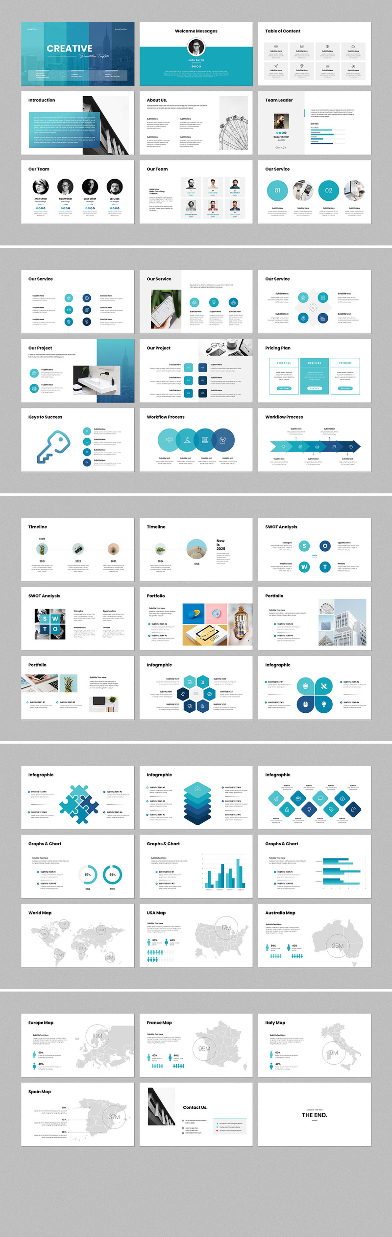 Creative Google Slides Presentation Layout - TemplateMonster