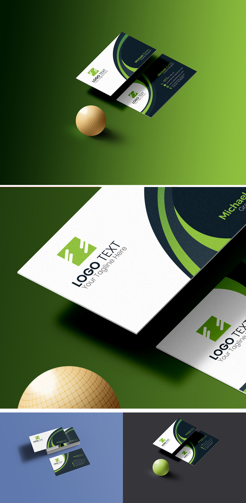 Oceanic Oasis Business Contact Card Identity Template
