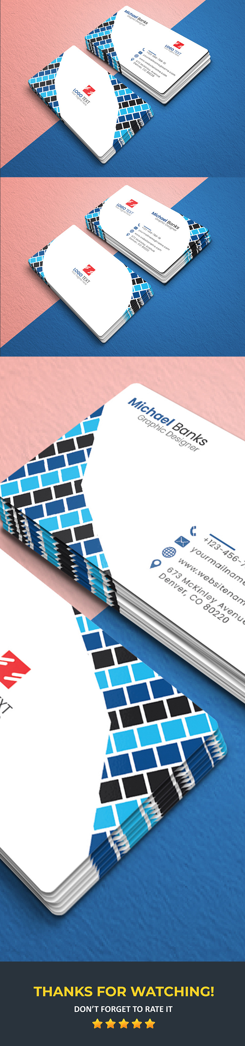 Minimalist Business Essentials Card Template x2 Design