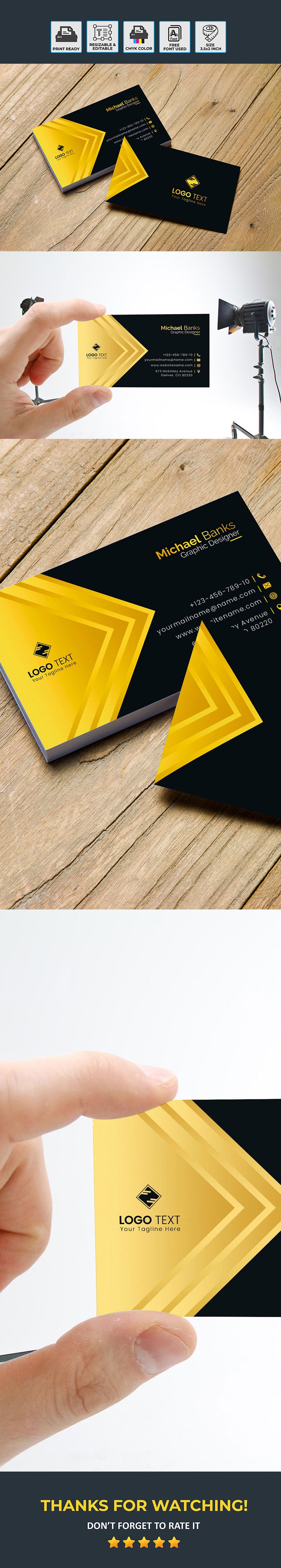 Business Card Templates - Elegant Edge Business Cards