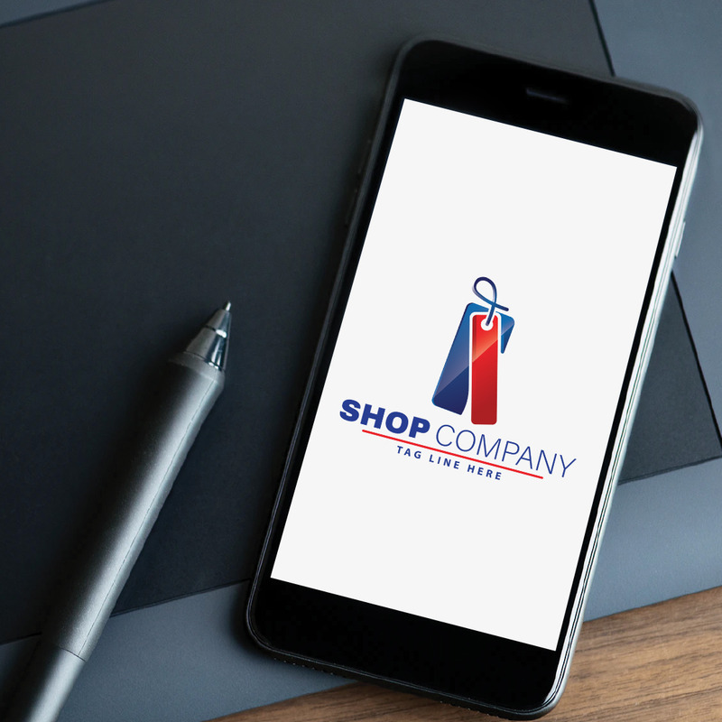 Shopping tag logo use for shop brand - TemplateMonster