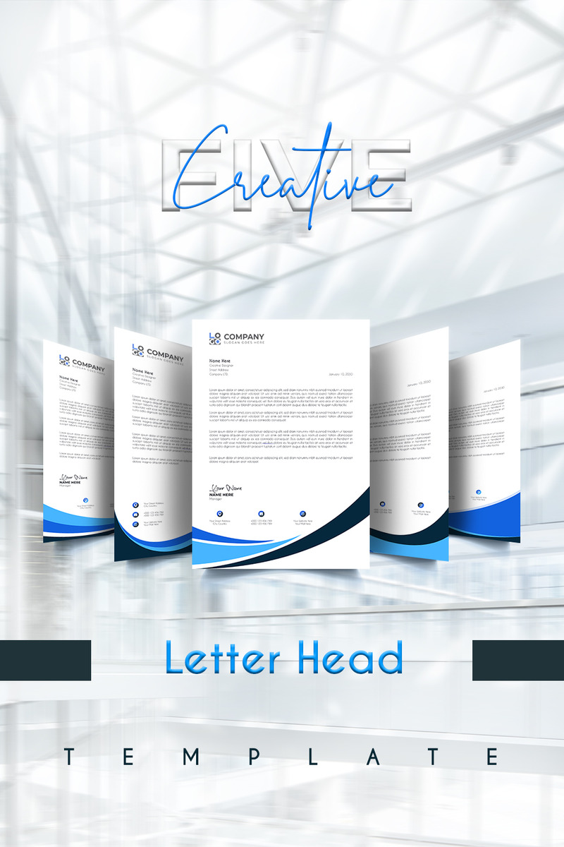 Professional Modern Business Letter Head Template.