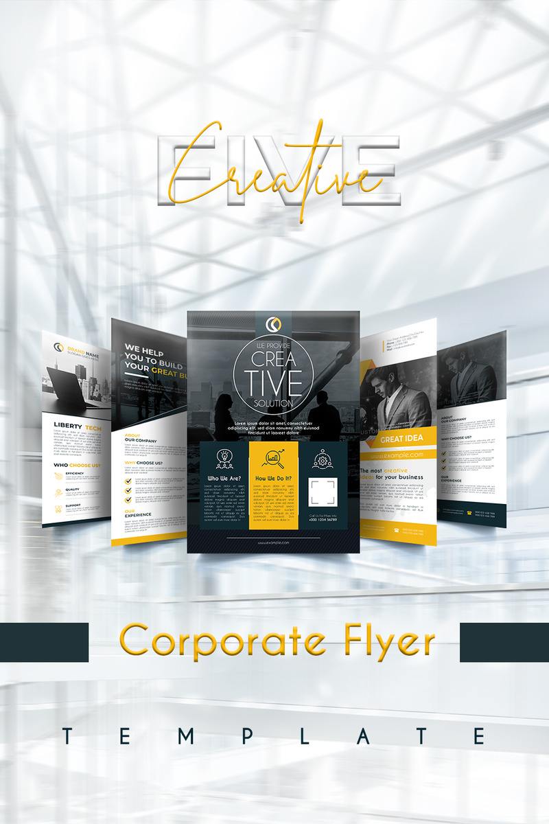 Creative Corporate Business Flyer Template. - TemplateMonster